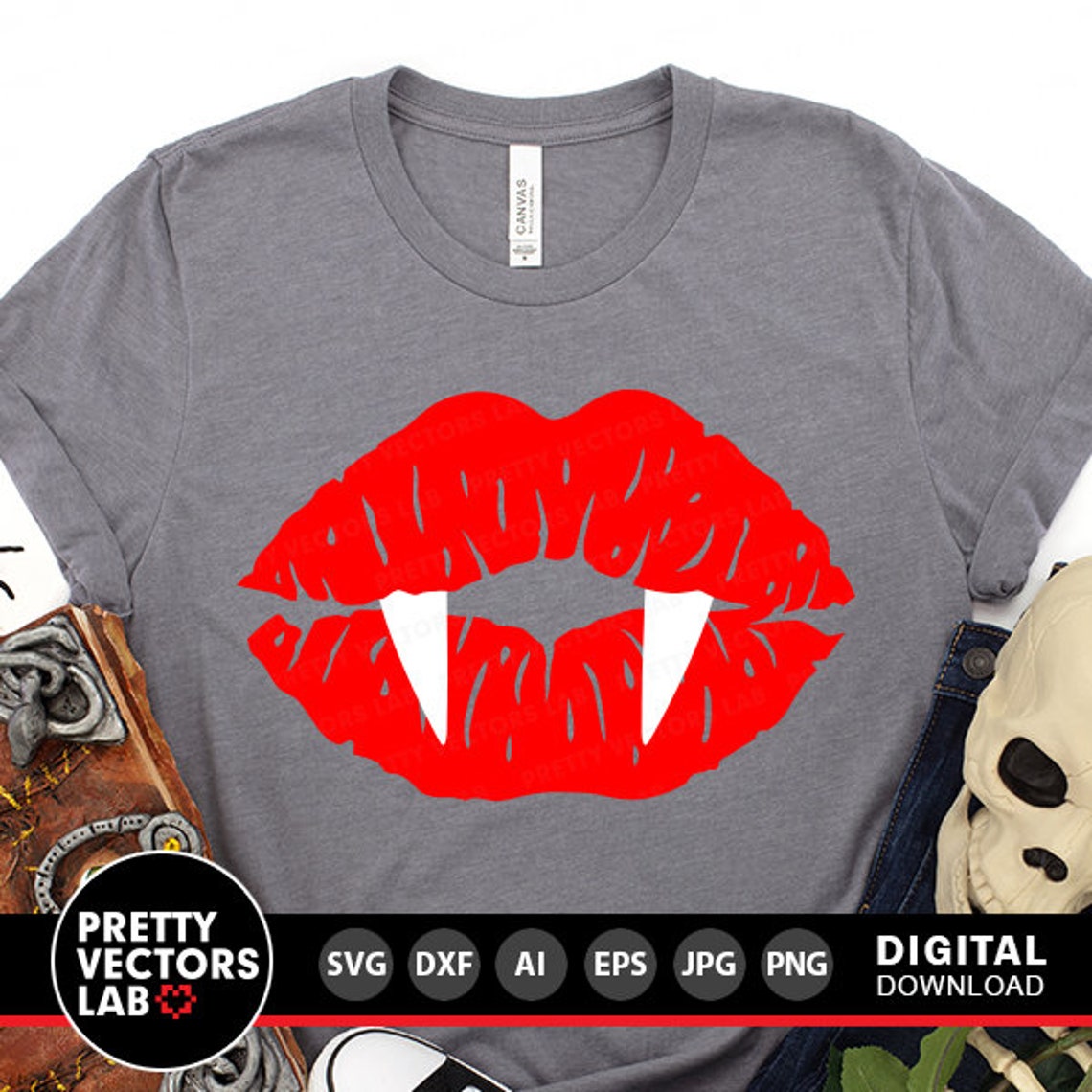 Vampire Lips Svg, Halloween Svg, Vampire Teeth Cut Files, Scary Kiss ...