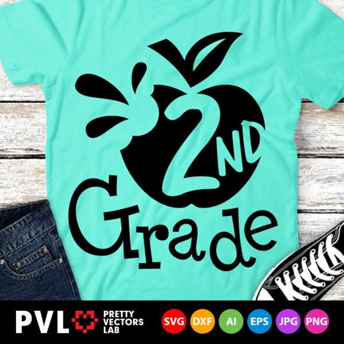 Second Grade Svg Back to School Svg 2nd Grade Svg Dxf Eps - Etsy