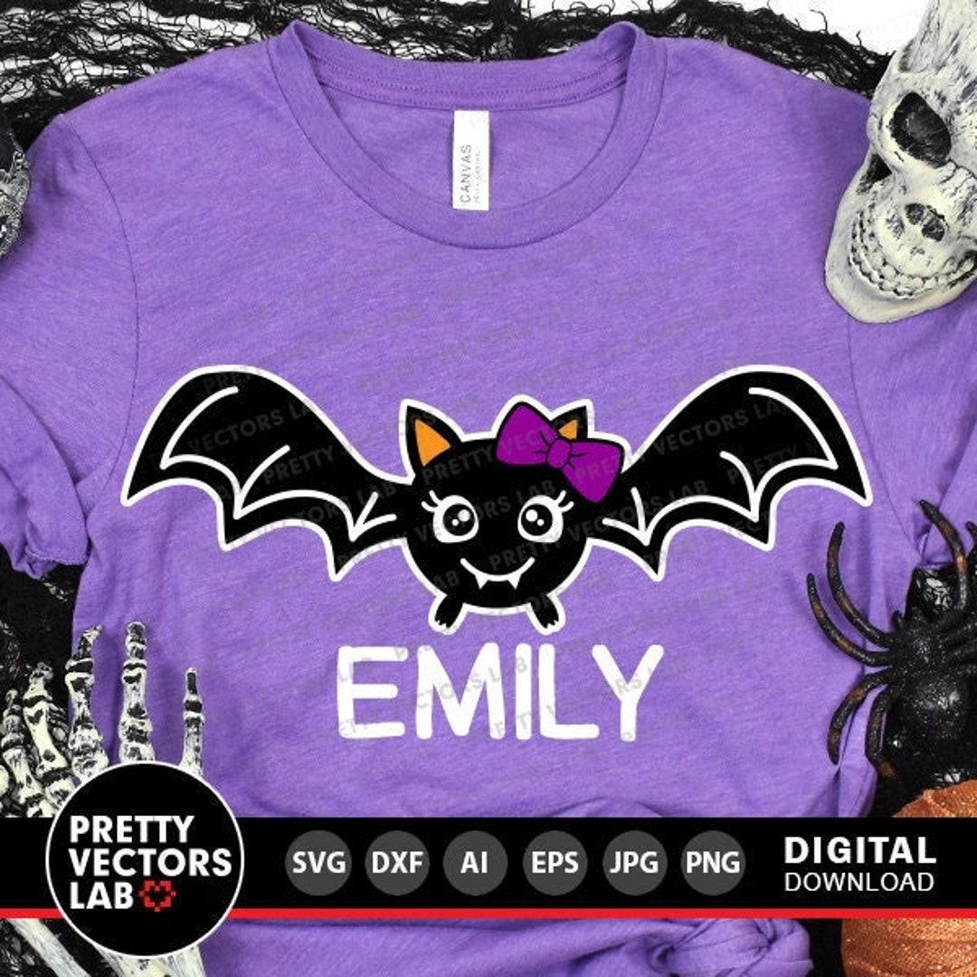 Halloween Svg, Cute Bat Svg, Girl Bat Svg, Dxf, Eps, Png, Spooky ...