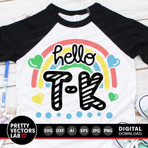 Hello TK Svg, Back to School Svg, Transitional Kindergarten Cut Files ...