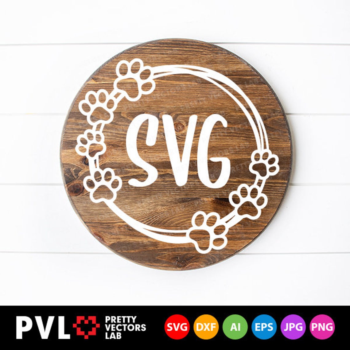 Paw Svg Paw Print Circle Cut File Paws Frame Clipart Dog - Etsy