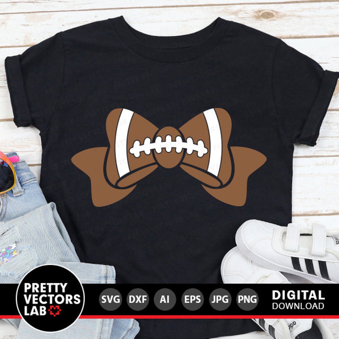 Football Bow Svg Football Svg Girls Cut Files Football - Etsy