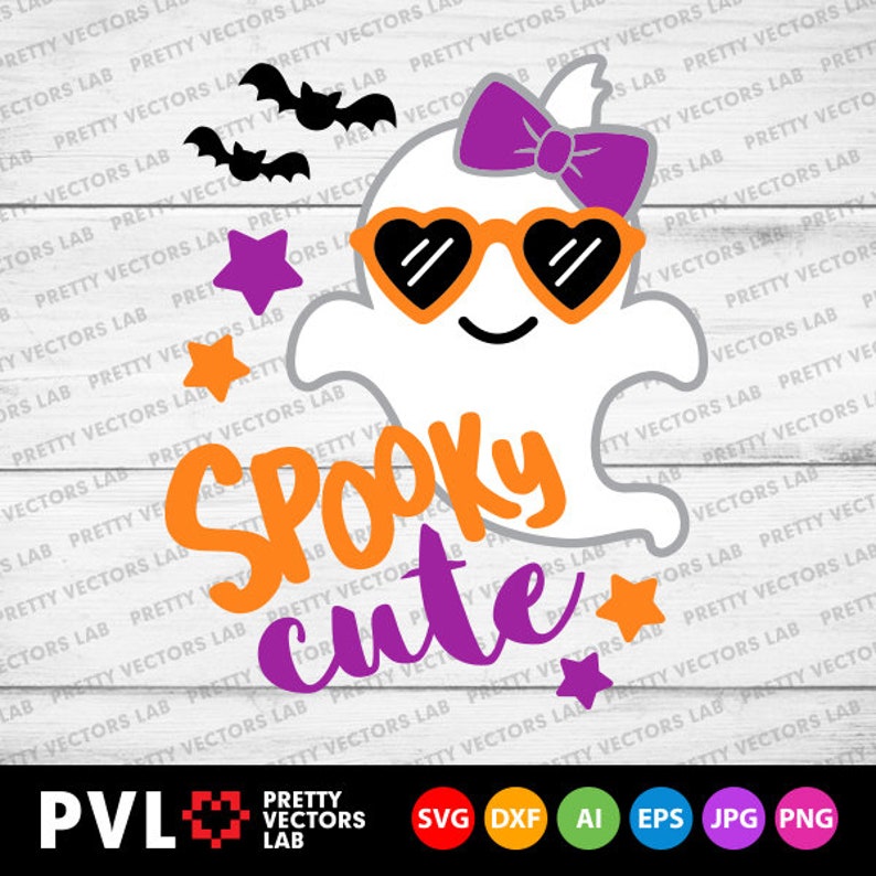 Spooky Cute Svg Halloween Svg Girl Ghost Svg Dxf Eps Png | Etsy