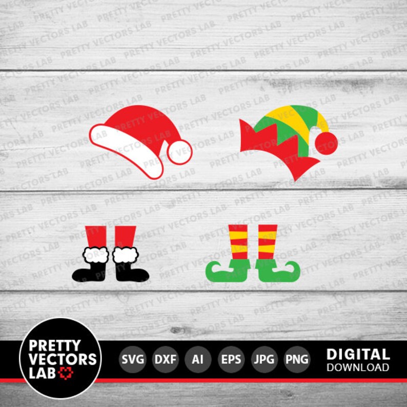 Santa Svg Elf Svg Christmas Cut Files Funny Monogram Svg - Etsy
