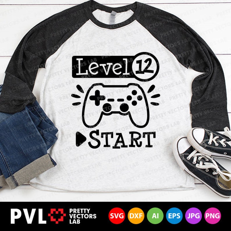 Gamer Birthday Svg 12th Birthday Svg Level 12 Svg Dxf Eps - Etsy