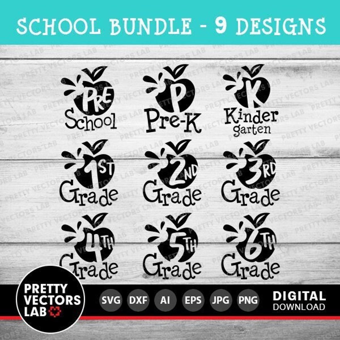 School Svg Bundle, Back to School Svg, Apple Svg, Teacher Svg Dxf Eps ...