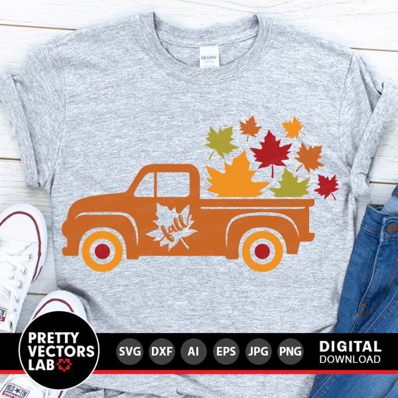 Fall Truck Svg Old Truck With Leaves Cut Files Vintage Truck - Etsy