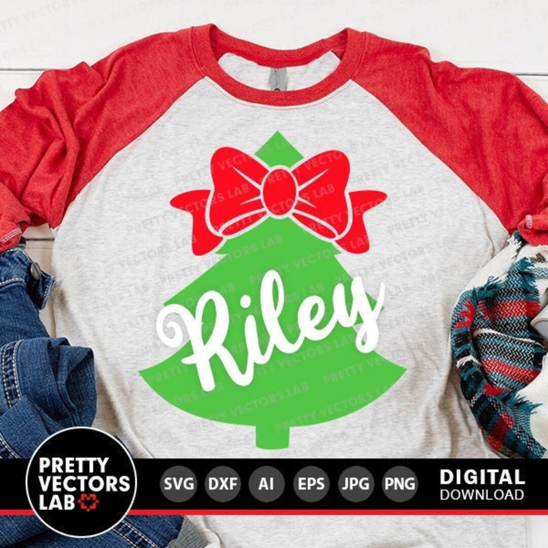 Christmas Tree Svg, Girl Christmas Svg, Christmas Tree With Bow Svg ...