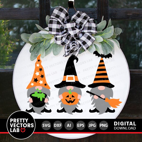 Halloween Gnomes Svg, Halloween Svg, Fall Cut Files, Gnomes Svg, Dxf ...