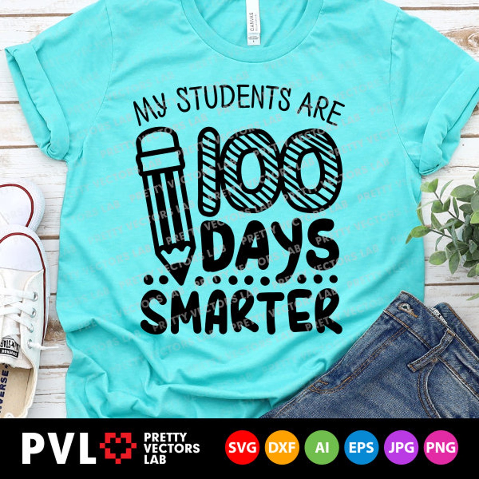 My Students Are 100 Days Smarter Svg Teacher Svg 100th Day | Etsy