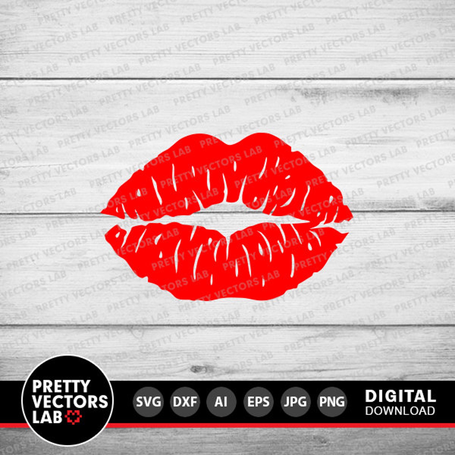 Kiss Svg, Valentine's Day Svg, Grunge Kiss Cut Files, Distressed Kiss ...