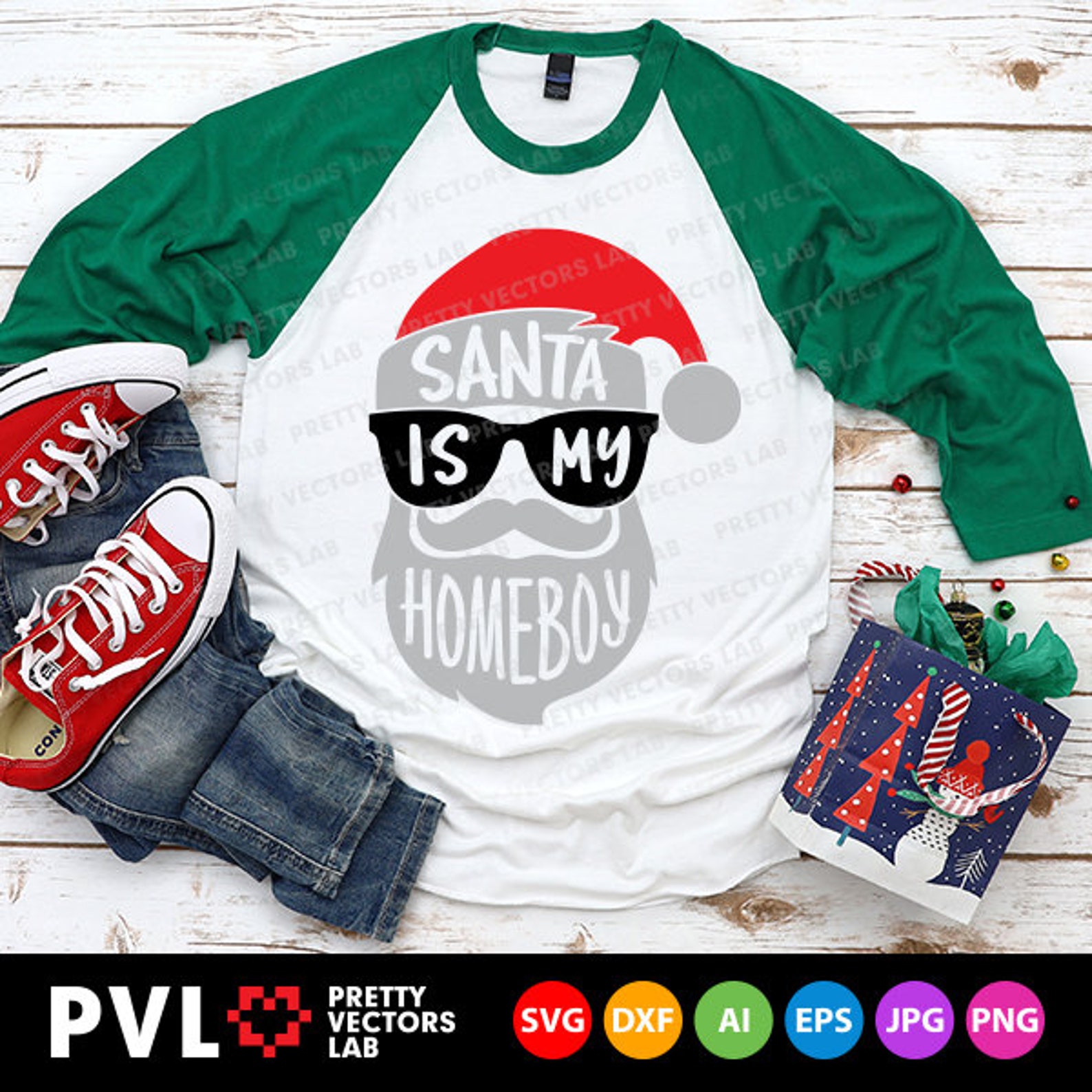 Santa is My Homeboy Svg Santa Face Svg Christmas Cut Files | Etsy