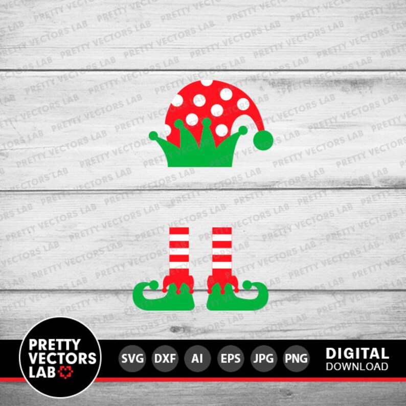 Elf Girl Svg Christmas Svg Cute Elf Cut Files Elf Hat & - Etsy