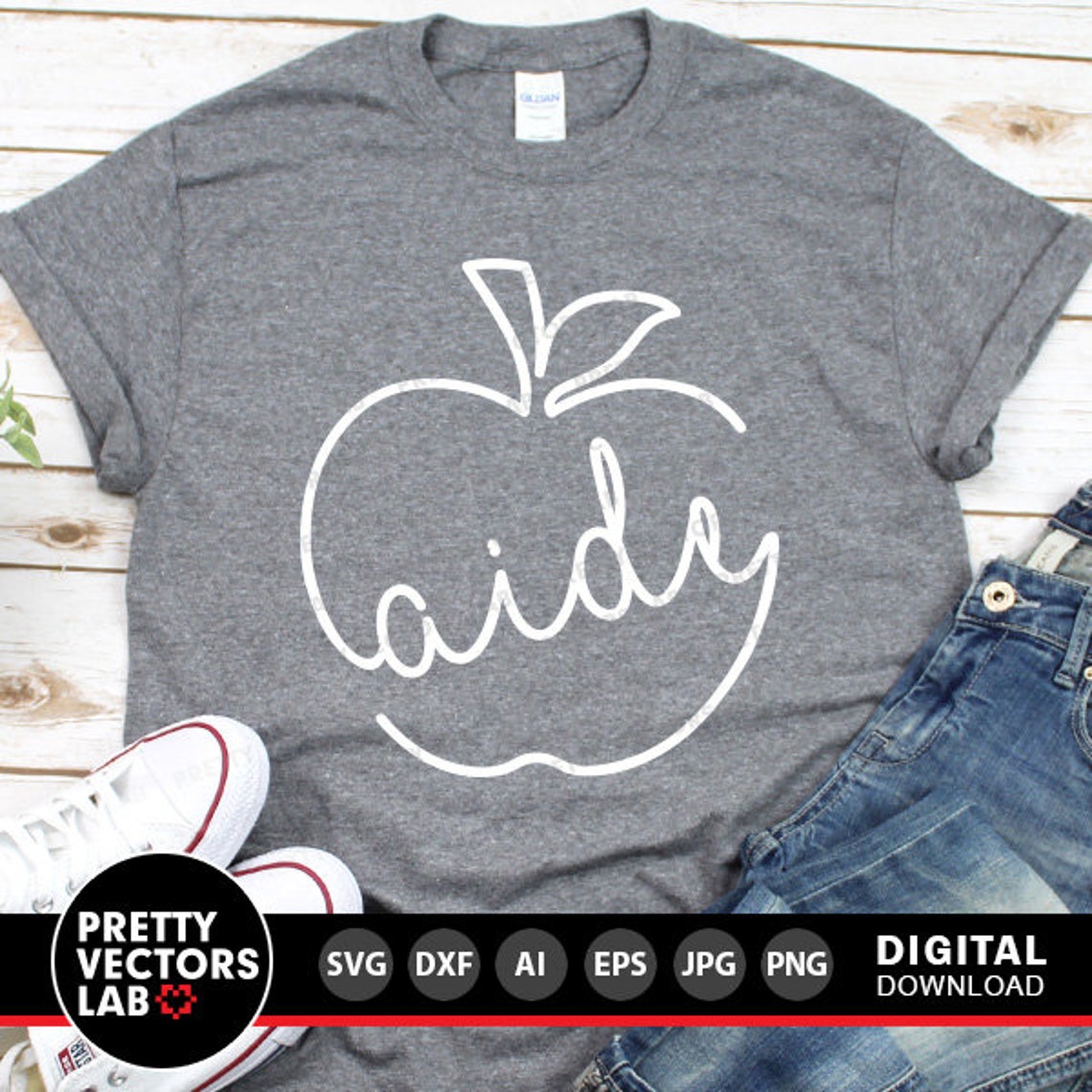 Teacher's Aide Svg Teacher Appreciation Cut Files Apple - Etsy