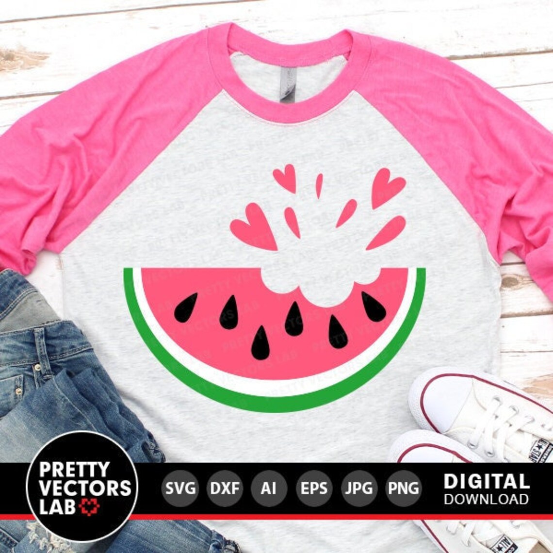 Watermelon Svg, Summer Cut Files, Watermelon With Bite Taken Svg, Pink ...