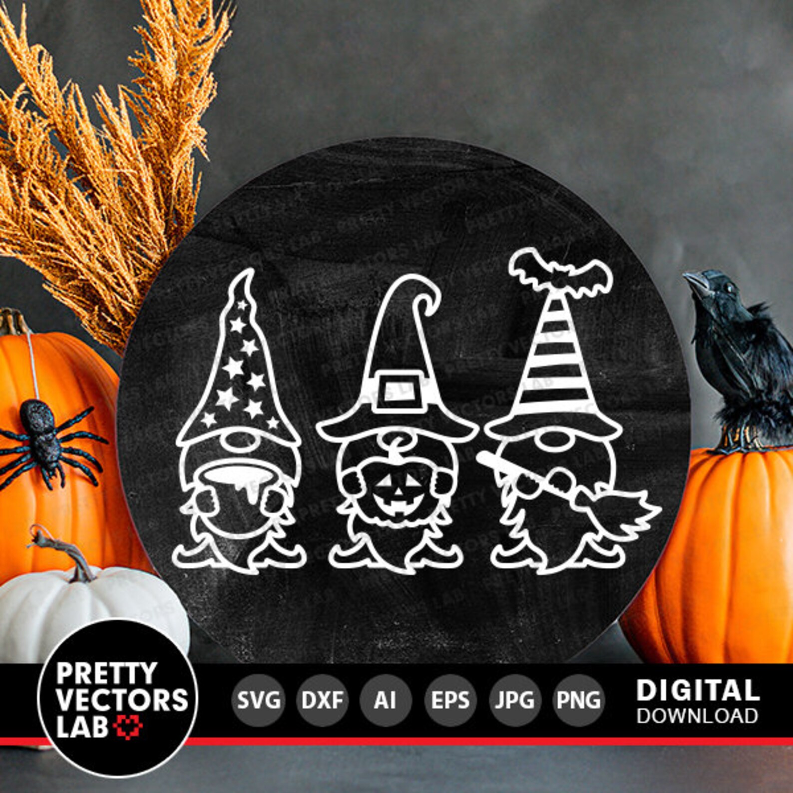 Halloween Gnomes Svg Halloween Svg Fall Cut Files Autumn - Etsy