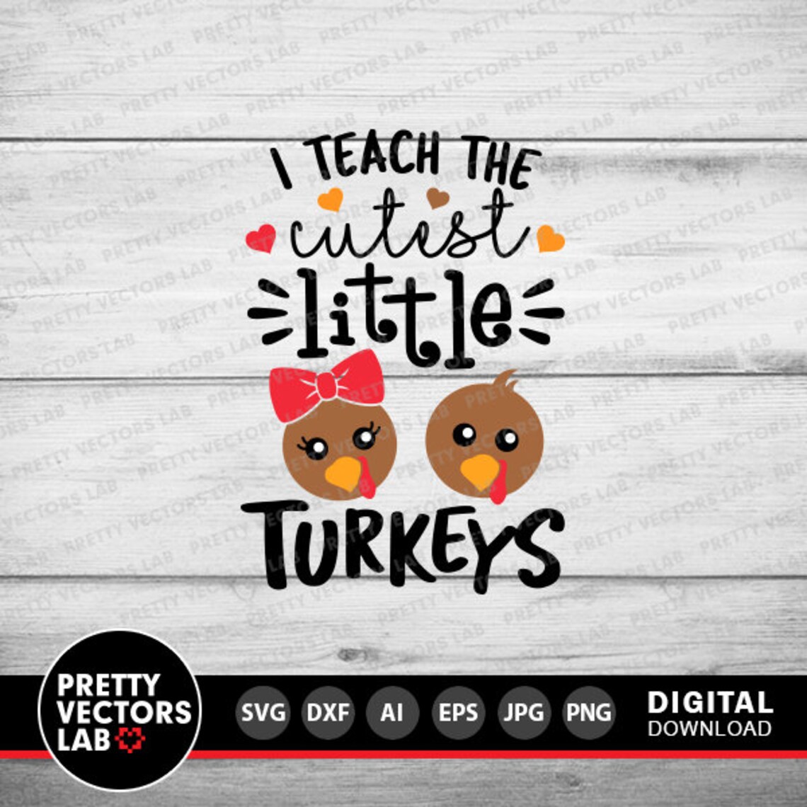 I Teach the Cutest Little Turkeys Svg Thanksgiving Svg Dxf - Etsy