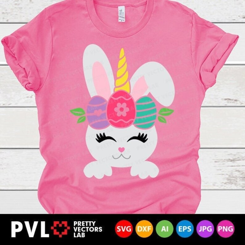 Bunny Unicorn Svg Easter Bunny Cut Files Easter Svg Dxf Eps | Etsy