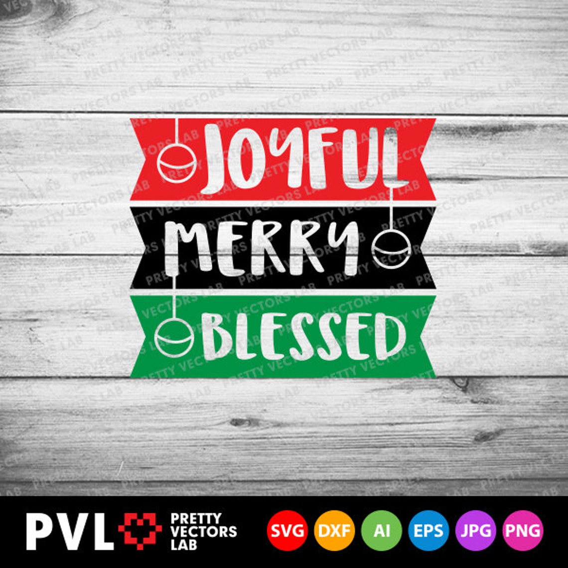 Joyful Merry Blessed Svg Christmas Svg Dxf Eps Png | Etsy