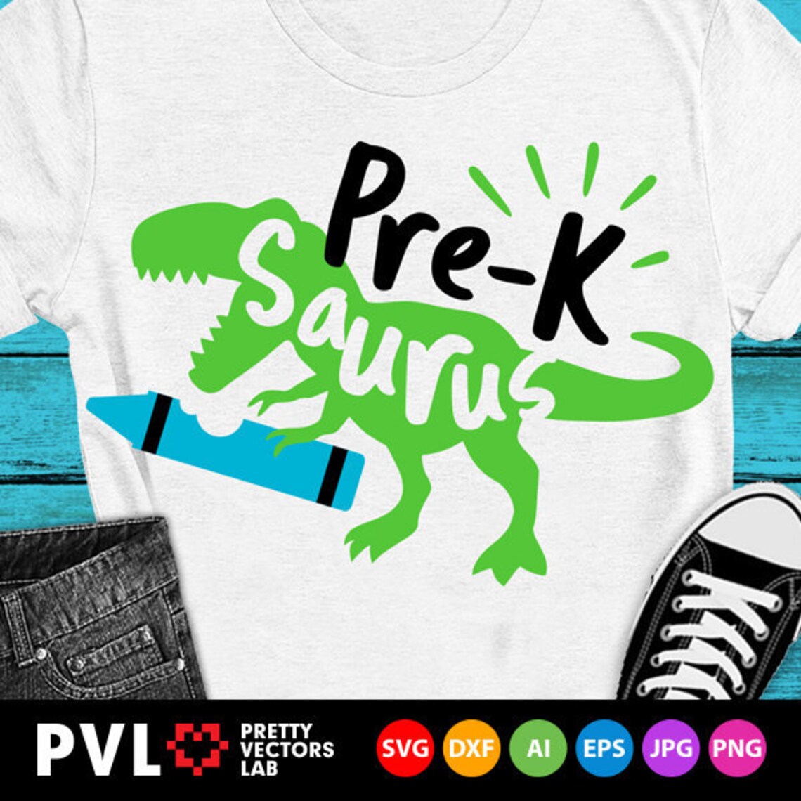 Boy Pre-k Svg Pre-k Saurus Svg Back to School Svg Dxf Eps | Etsy