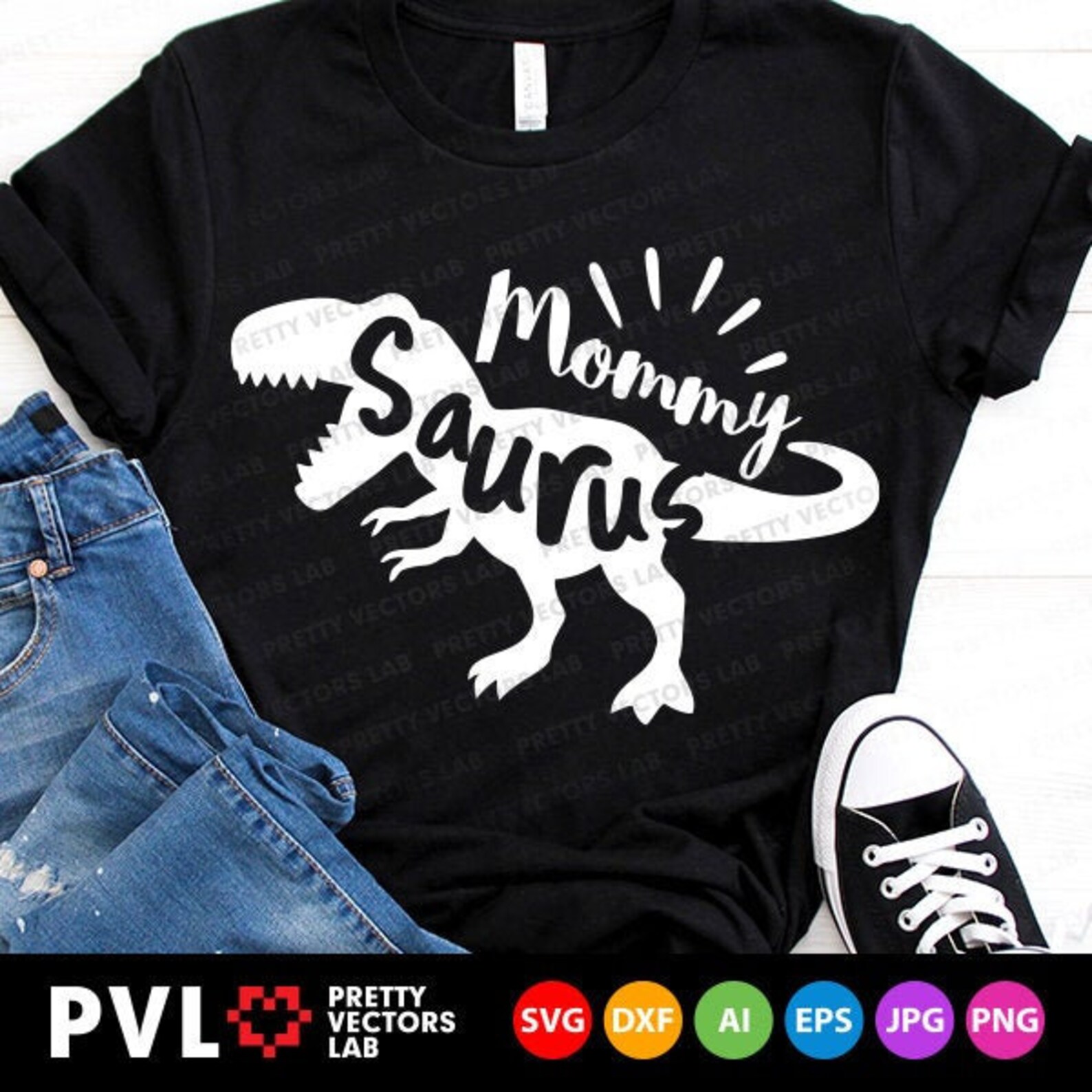 Mommy Saurus Svg T-Rex Dinosaur Svg Dinosaur Mom Svg Dxf | Etsy