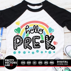 Hello Pre-k Svg, Back to School Svg, Preschool Cut Files, Teacher Svg ...