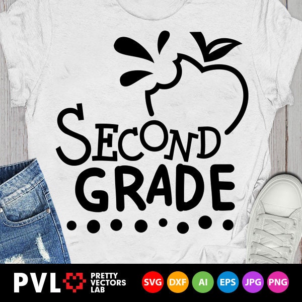 Second Grade Svg Back To School Svg 2nd Grade Svg Dxf Eps | Etsy