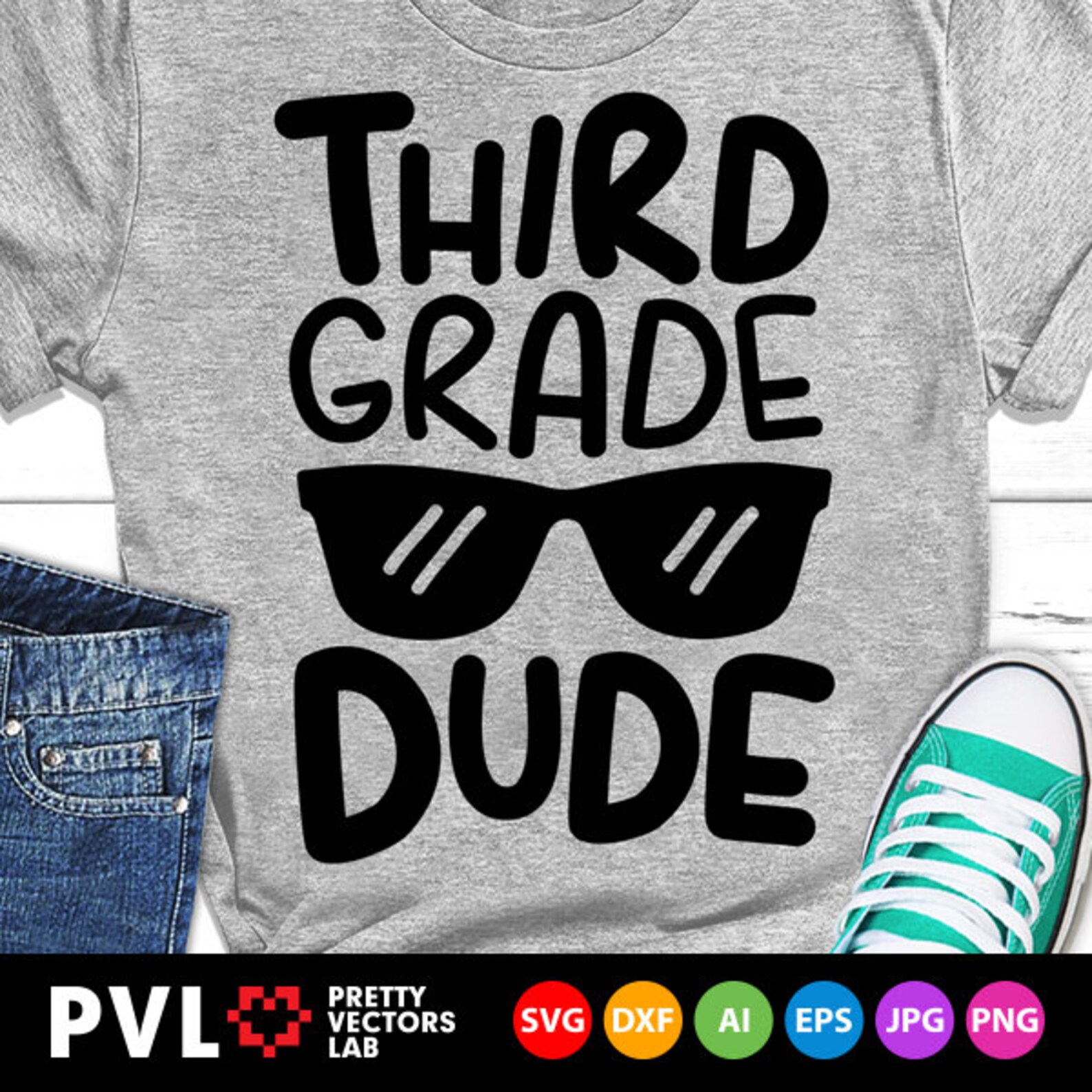 Third Grade Dude Svg Back to School Svg 3rd Grade Svg - Etsy