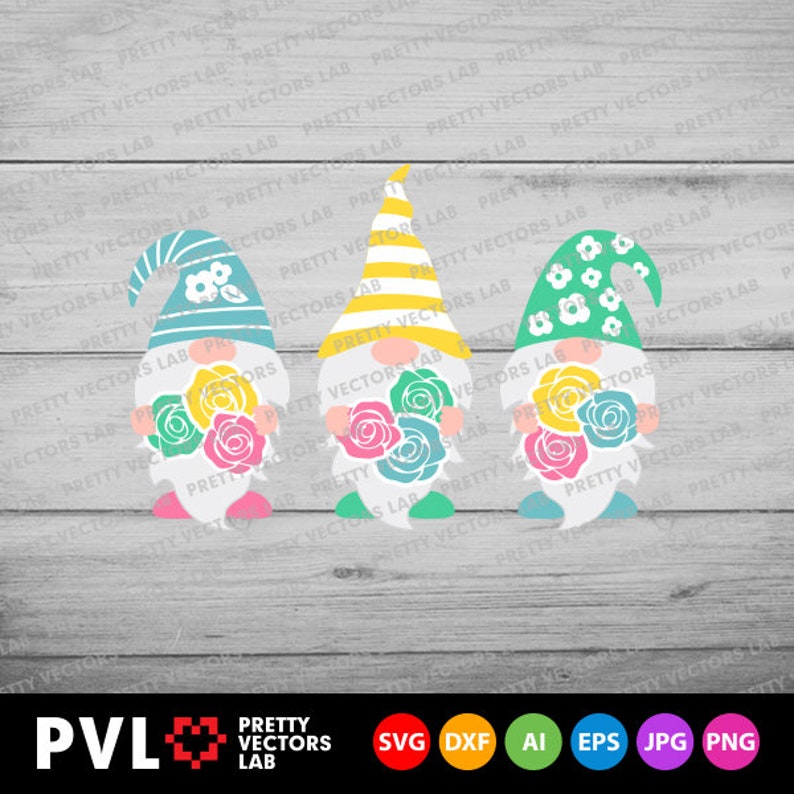 Spring Gnomes Svg Easter Gnomes Svg Spring Cut Files Gnome | Etsy