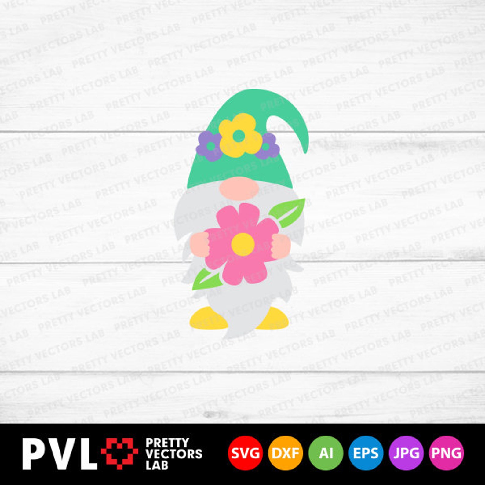 Spring Gnome Svg Easter Gnome Svg Spring Cut File Gnome - Etsy