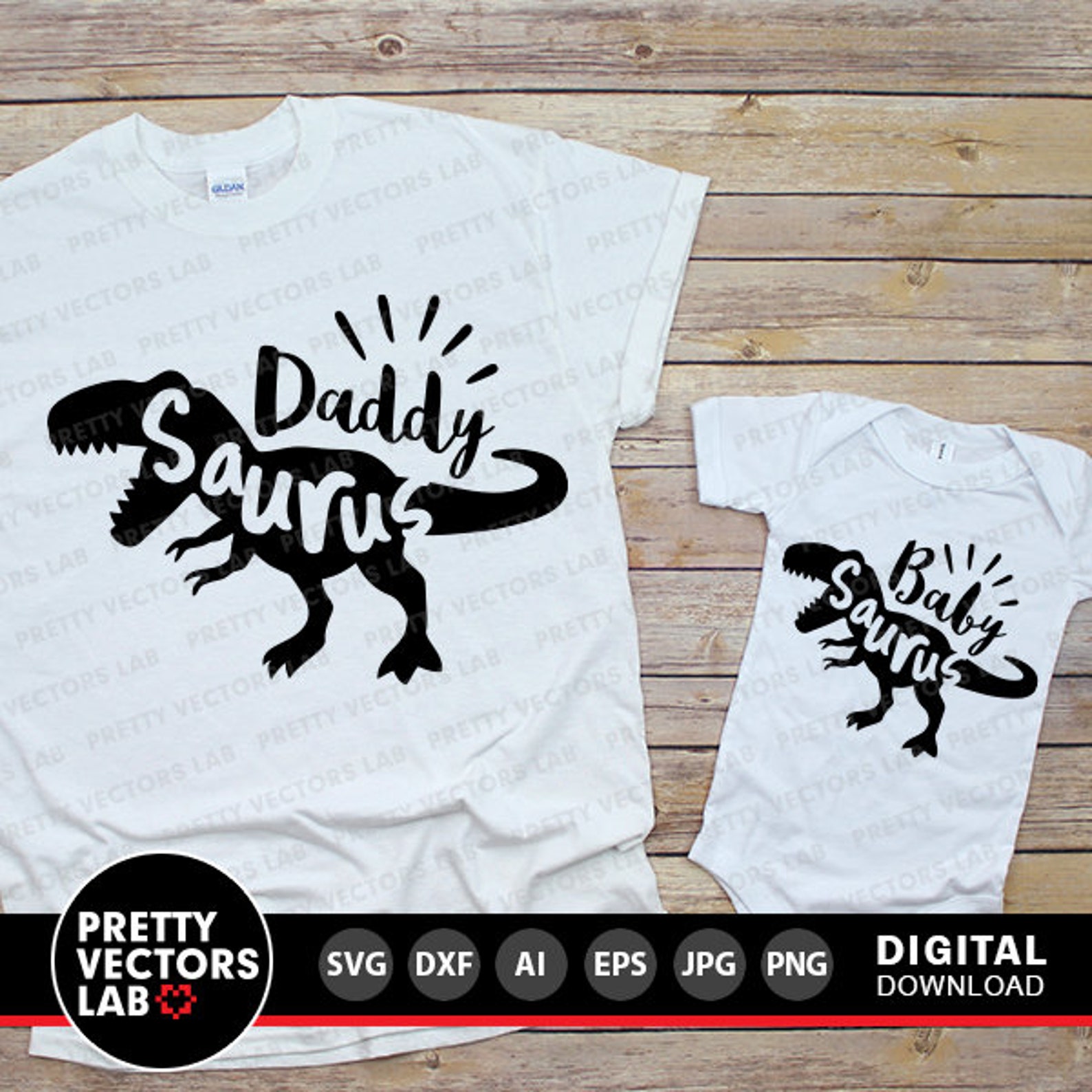 Daddy Saurus Svg Baby Saurus Svg T-rex Dinosaur Cut Files - Etsy