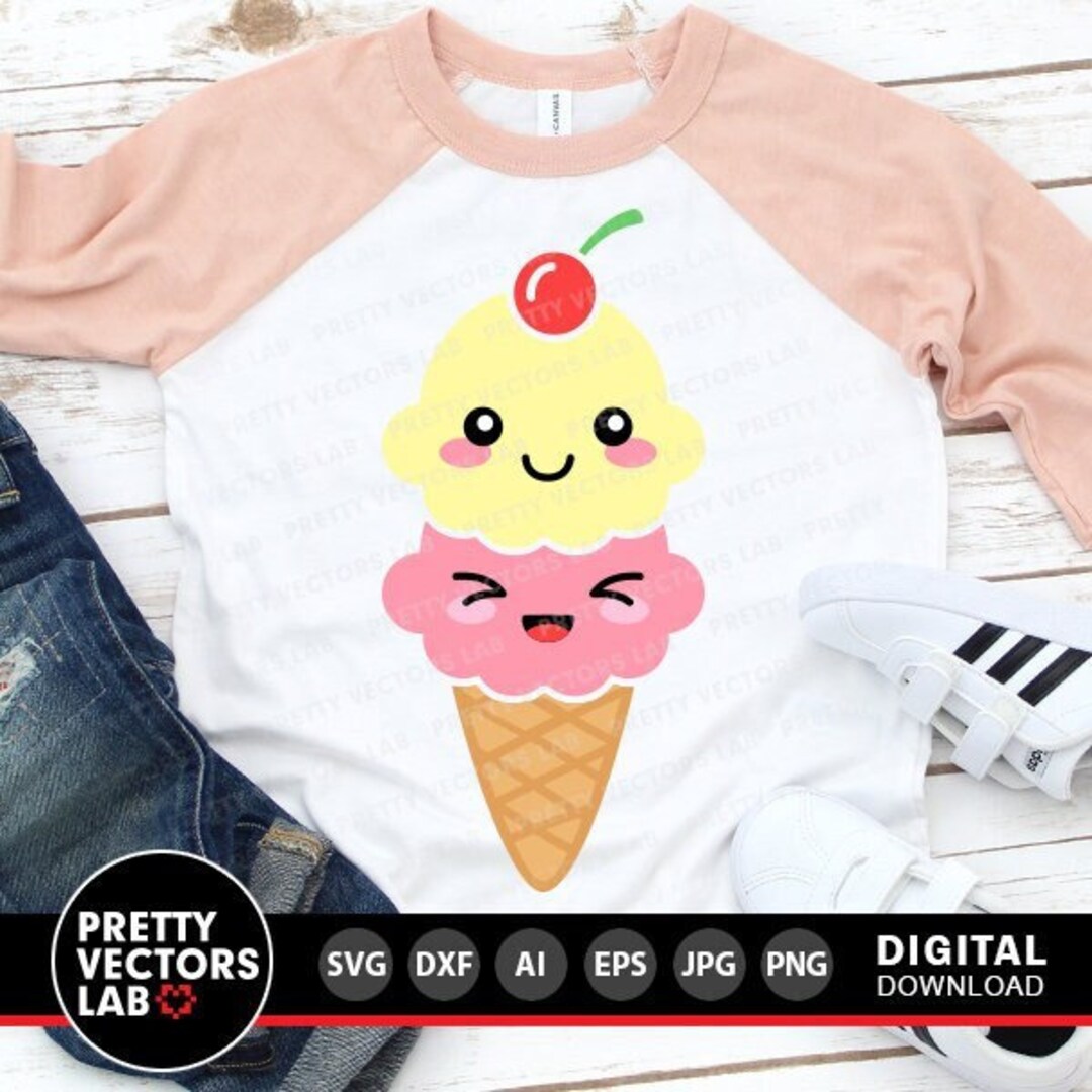 Helado Svg, Cono de Helado Divertido Svg, Archivos de Corte de Verano ...