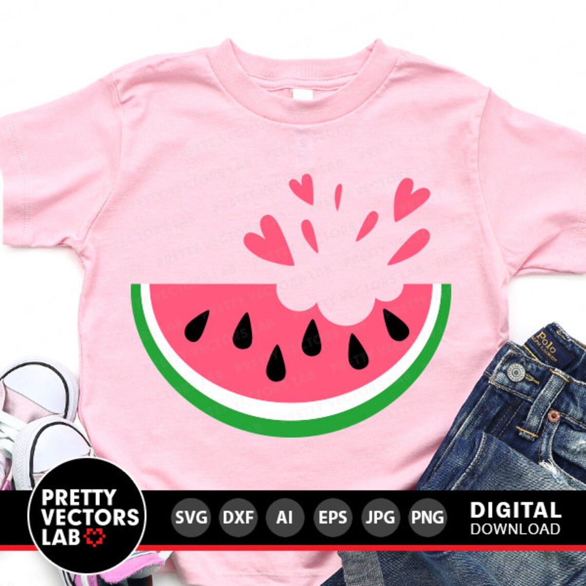 Watermelon Svg, Summer Cut Files, Watermelon With Bite Taken Svg, Pink ...