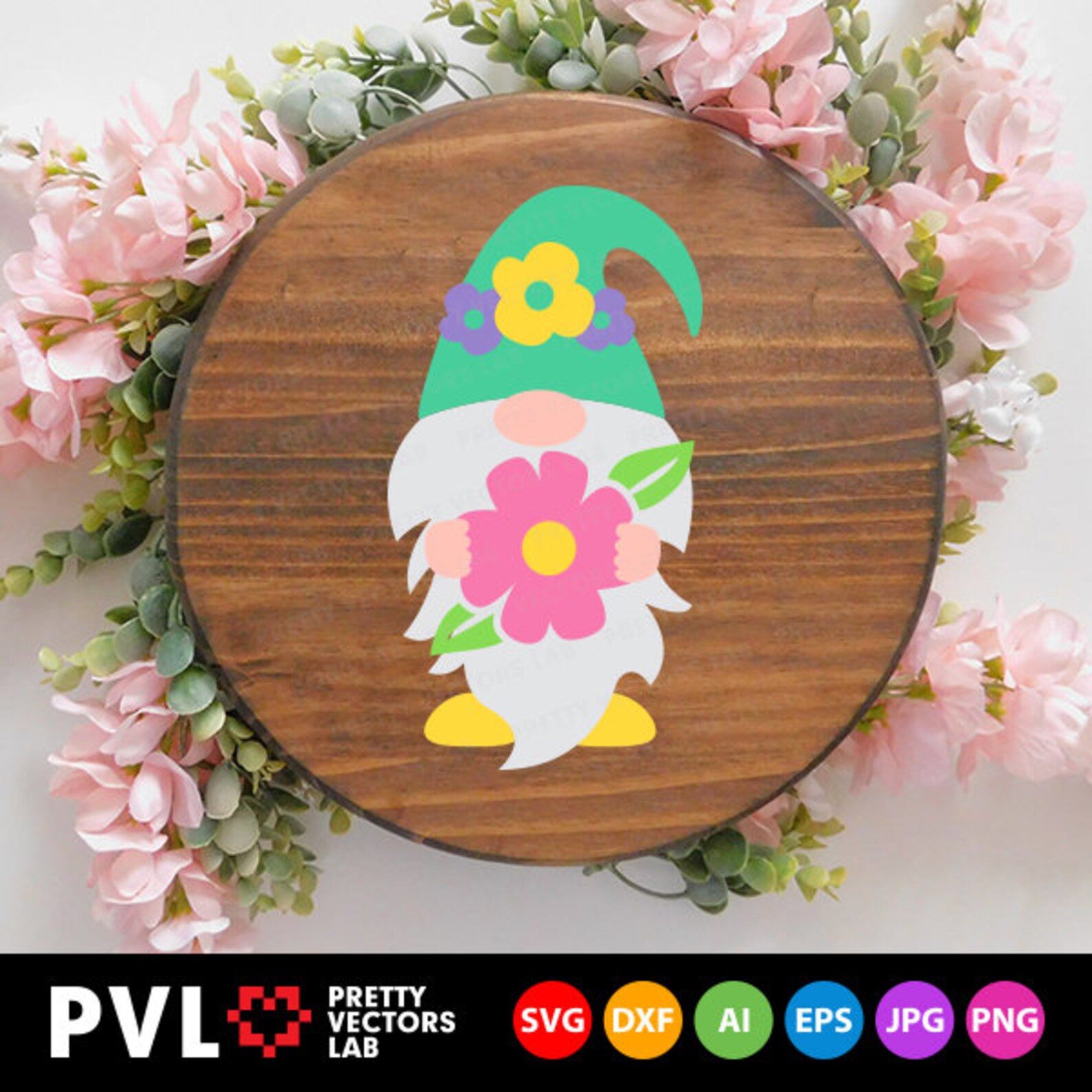 Spring Gnome Svg Easter Gnome Svg Spring Cut File Gnome - Etsy
