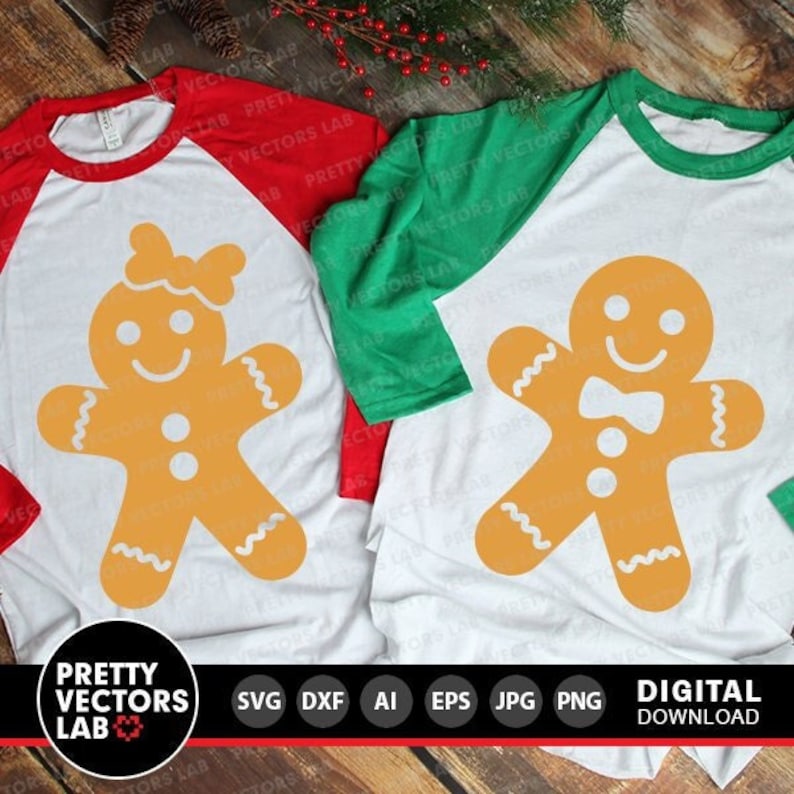 Gingerbreads Svg, Christmas Svg, Gingerbread Couple Svg Dxf Eps Png ...