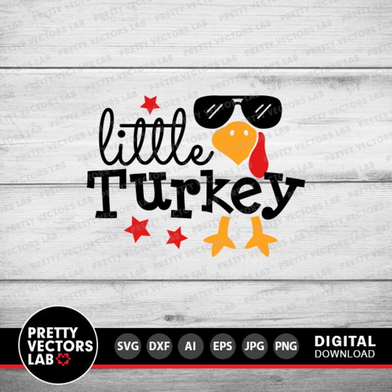 Little Turkey Svg Boys Thanksgiving Svg Dxf Eps Png Boy - Etsy