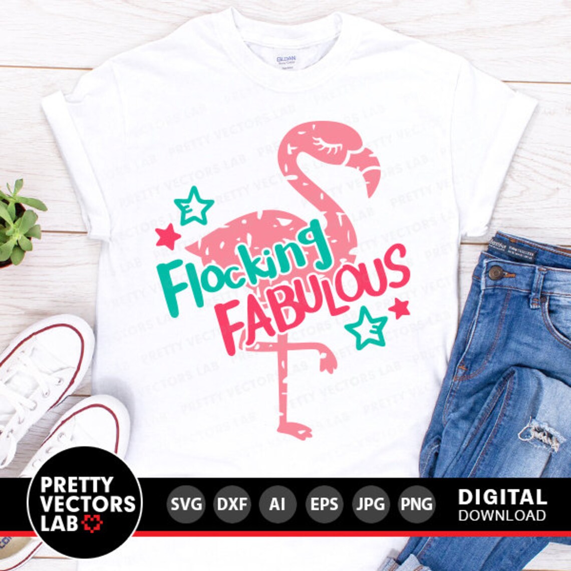 Flamingo Svg Flocking Fabulous Svg Beach Cut Files Summer - Etsy