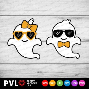 Cute Ghosts Svg Halloween Cut Files Kids Svg Dxf Eps Png | Etsy