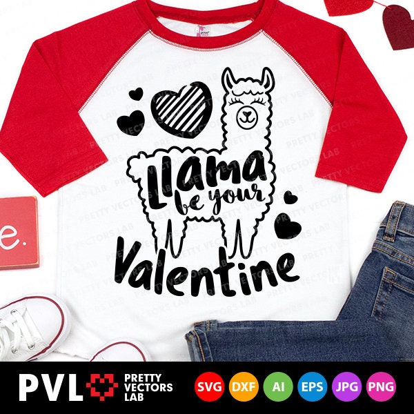 Valentine Llama Svg Llama Be Your Valentine Svg - Etsy