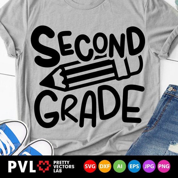 Second Grade Svg Back to School Svg Teacher Svg Dxf Eps | Etsy