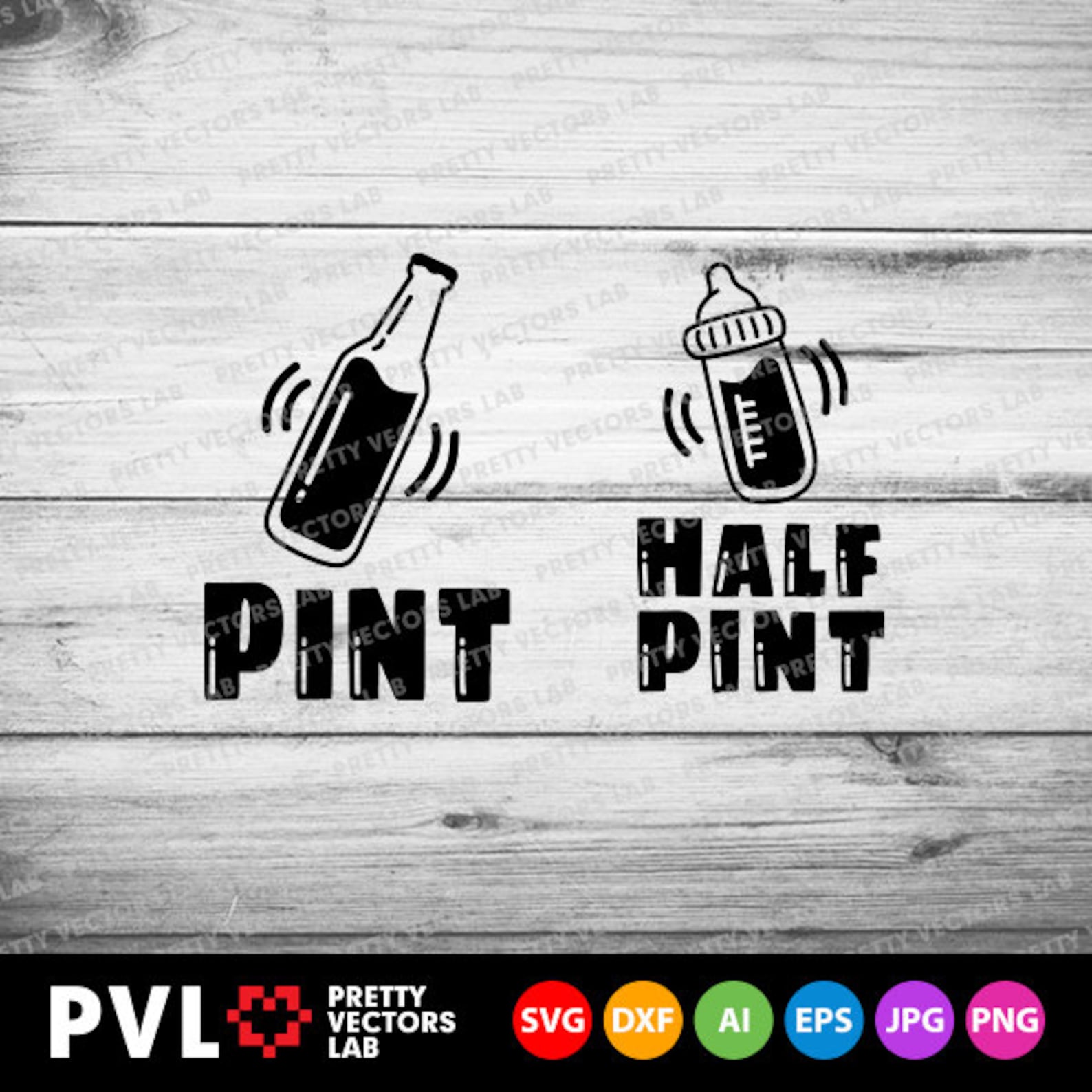 Pint Half Pint Svg Dad and Baby Svg Drinking Buddies Cut - Etsy