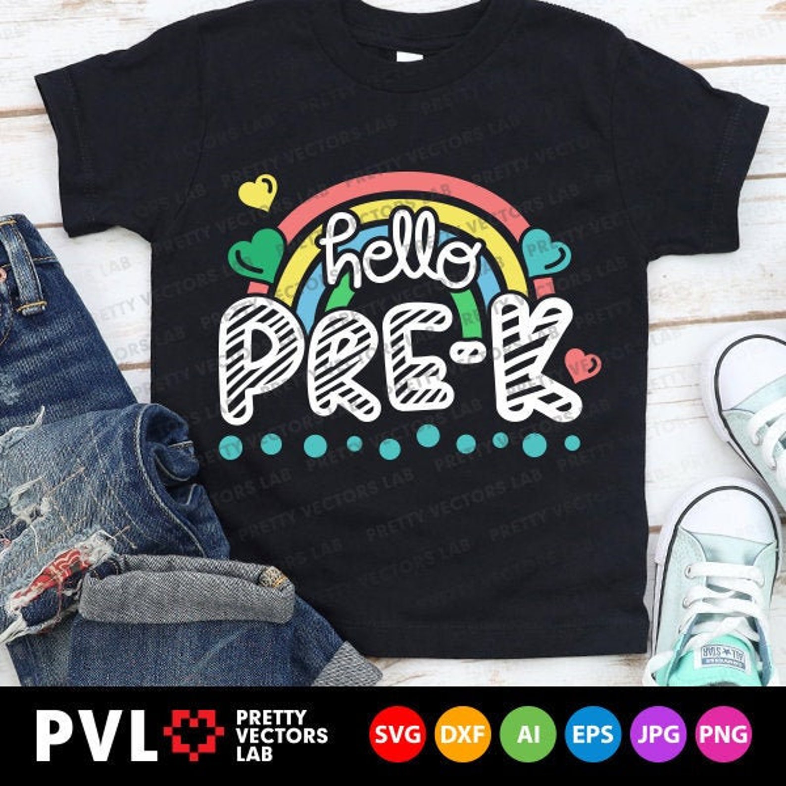 Hello Pre-k Svg Back to School Svg Preschool Cut Files | Etsy