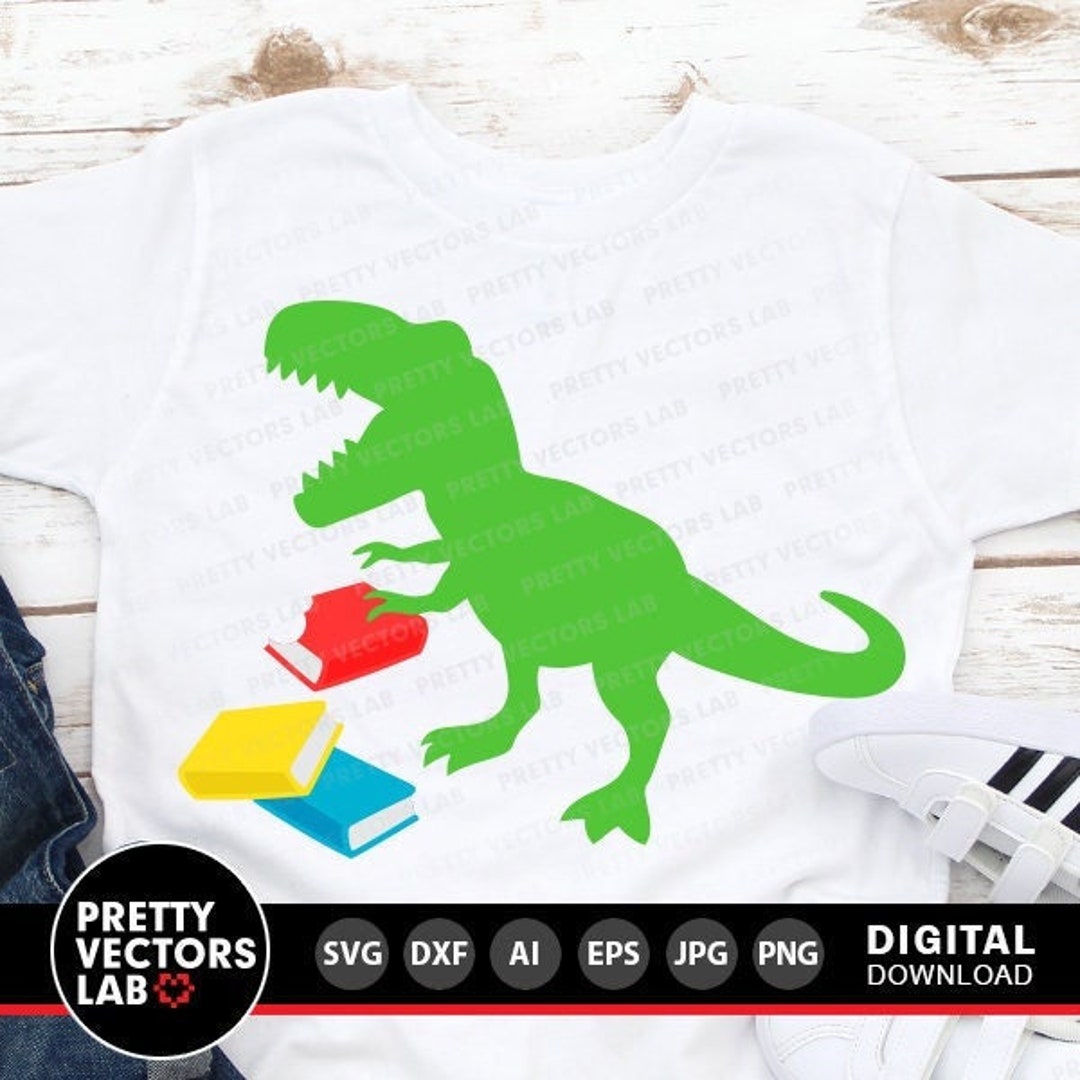Back to School Dinosaur Svg, First Day of School Svg, T-rex Cut File ...