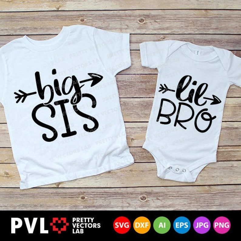 Big Sis Svg, Lil Bro Svg, Big Sister Svg, Little Brother Svg, Siblings ...