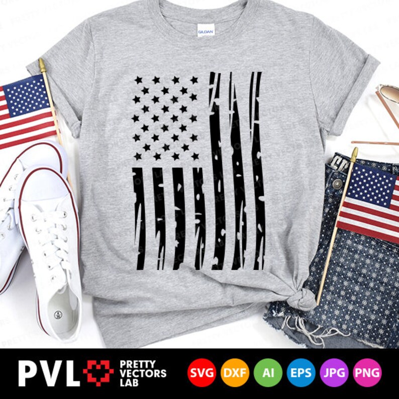 Distressed American Flag Svg 4th of July Svg Grunge USA Flag - Etsy
