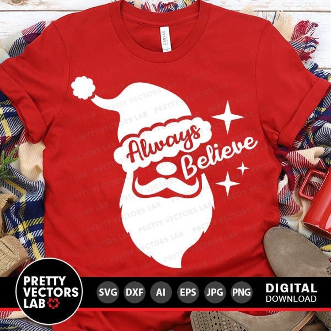 Christmas Svg, Believe Svg, Santa Svg Dxf Eps Png, Christmas Cut File ...