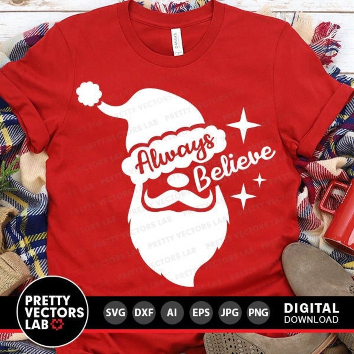 Christmas Svg Believe Svg Santa Svg Dxf Eps Png Christmas - Etsy