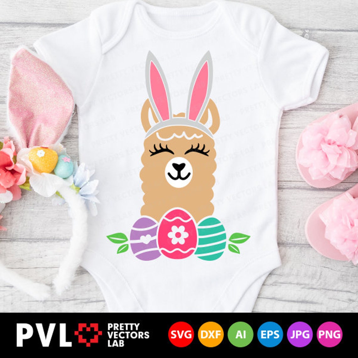 Easter Llama Svg Llama Face Svg Llama With Bunny Ears Svg - Etsy