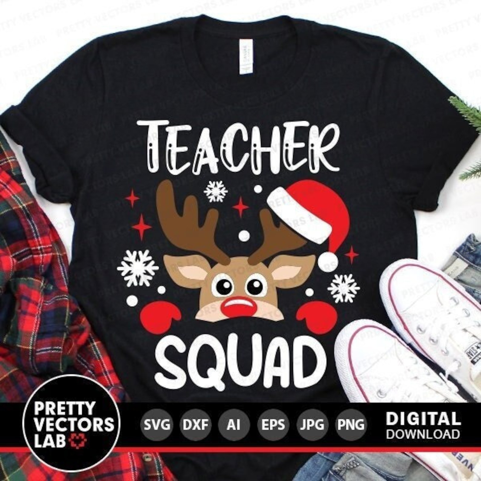 Teacher Squad Svg Christmas Svg Reindeer Svg Teacher Cut - Etsy