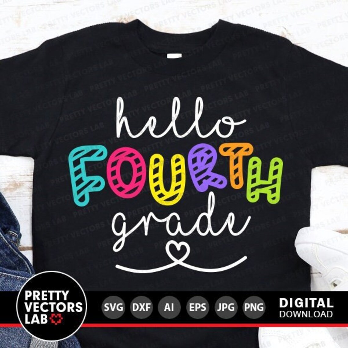 Hello Fourth Grade Svg Back to School Svg 4th Grade Svg - Etsy